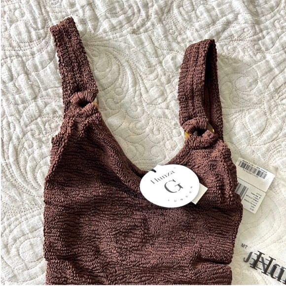 Hunza G | Swim | Nwt Hunza G Metallic Chocolate Domino Bathing Suit ...